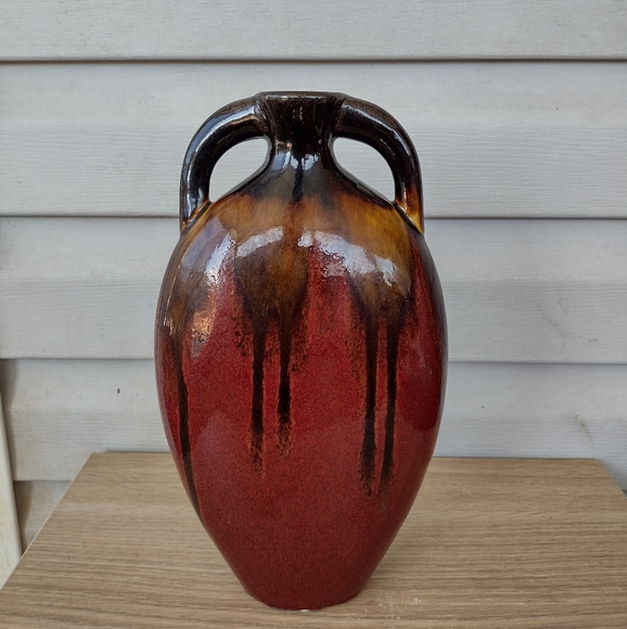 Other | Glazed Multi Brown Pottery Vase 11 Tall | Poshmark